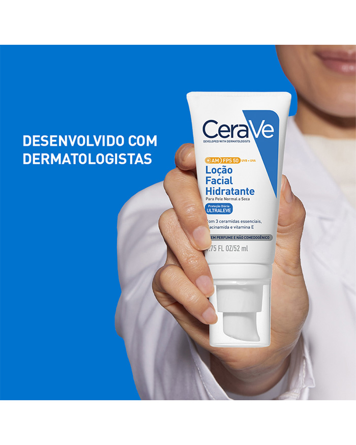 Hidratante Facial FPS 50 Para Pele Normal A Seca CeraVe hidratante-facial-fps-50-para-pele-normal-a-seca-cerave